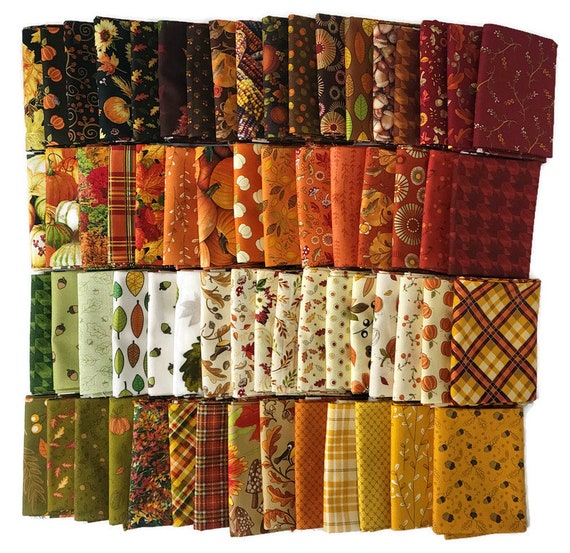 10 Fat Quarters autumn Fall Autumnal Nature Leaves Pumpkins Orange Red Assorted Quality Quilters Cotton Fabrics Fat Quarter Bundle M227.02 Etsy Australia