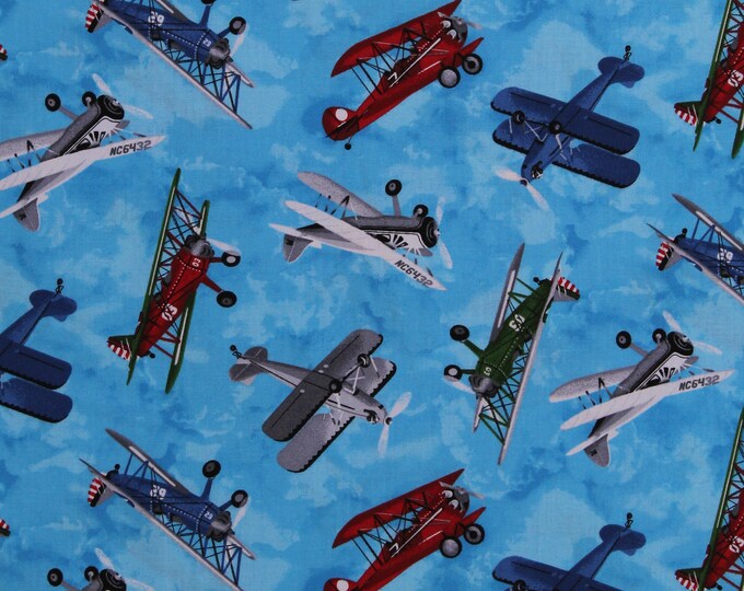 Airplane Vintage Models Aircraft Fabric Antiqued Planes Fabric Repeat ...