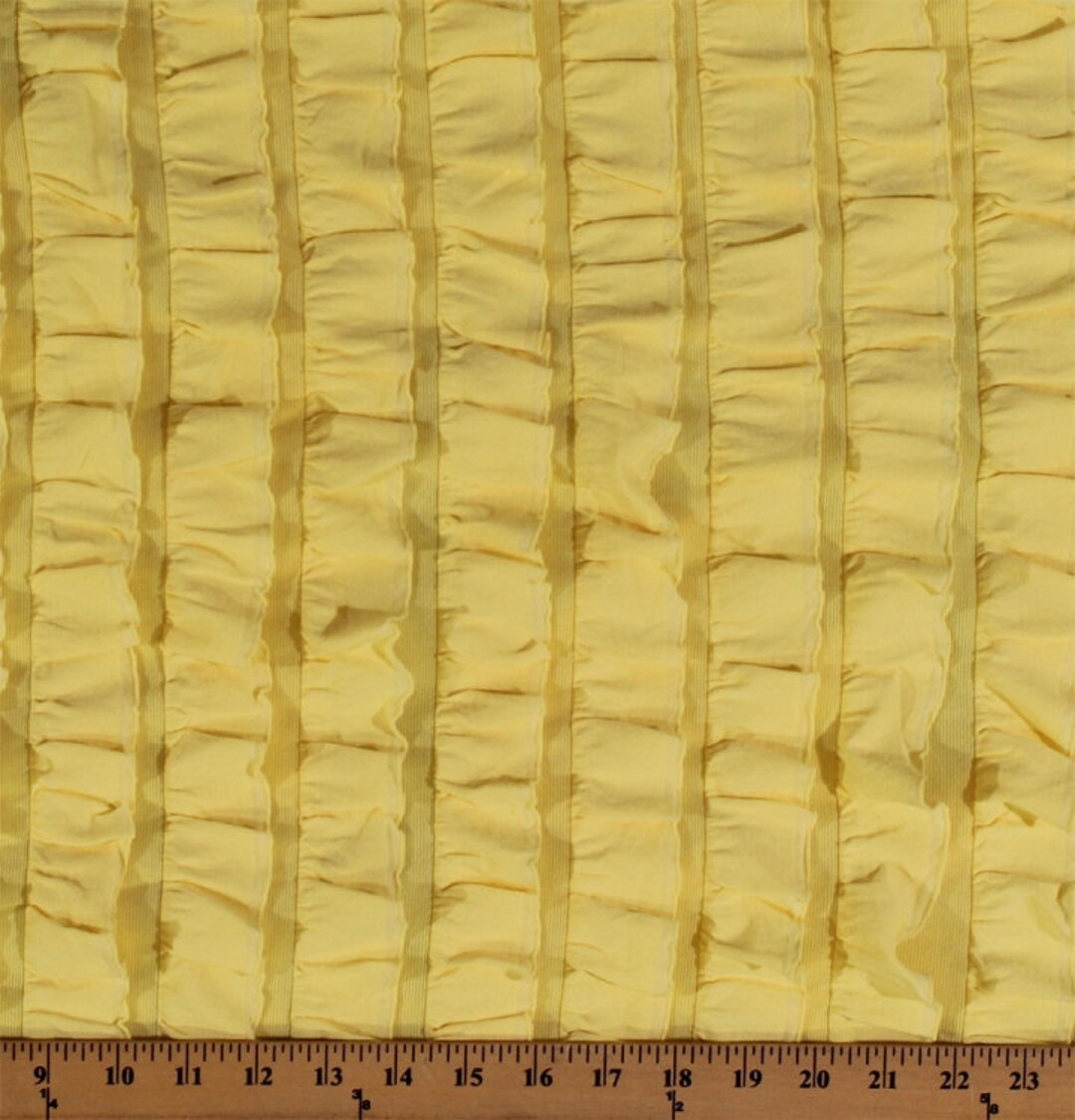 Pre-ruffled Yellow Approx. 2" Ruffles Polyester/spandex Blend Stretch ...