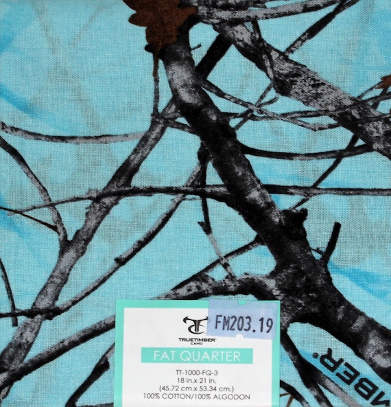 Fat Quarter Truetimber Camo Blue Camouflage Trees Branches - Etsy