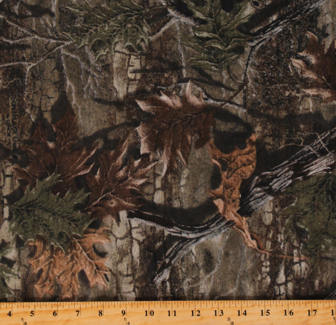 Camouflage Scrim Trees Leaves Superflauge Hunting Green Brown Gray 60 Wide Printed Gauze Fabric ...