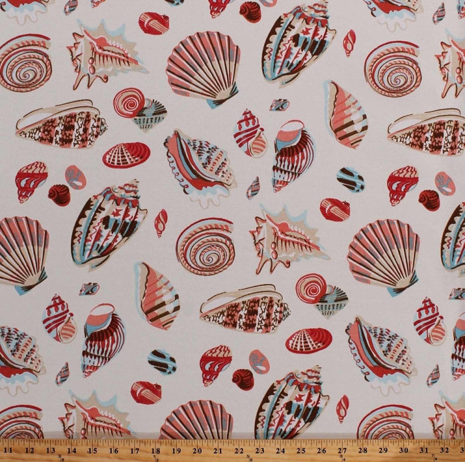 54" Sun N" Shade Indoor/outdoor Seashells Beach Ocean Waverly Heavy ...