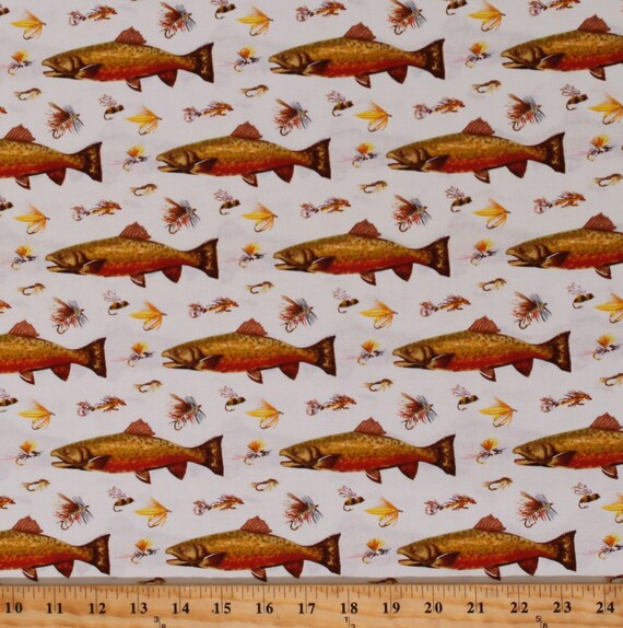 Cotton Fish Fishes Fishing Trout Lures Bait Catch Lakes Ponds | Etsy