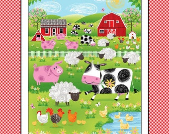 Barnyard Friends Fabric - Etsy