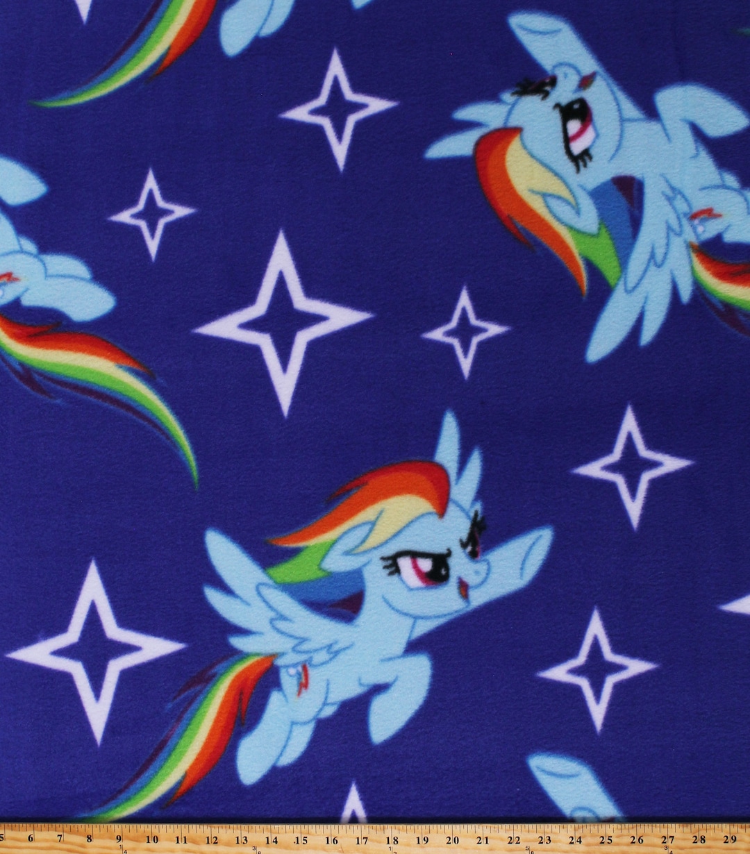 Fleece My Little Pony Rainbow Dash Toss Stars Girls Kids Children's ...