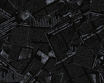 Black Fabric Grunge Newspaper by Andrea Haase Design Black White ...
