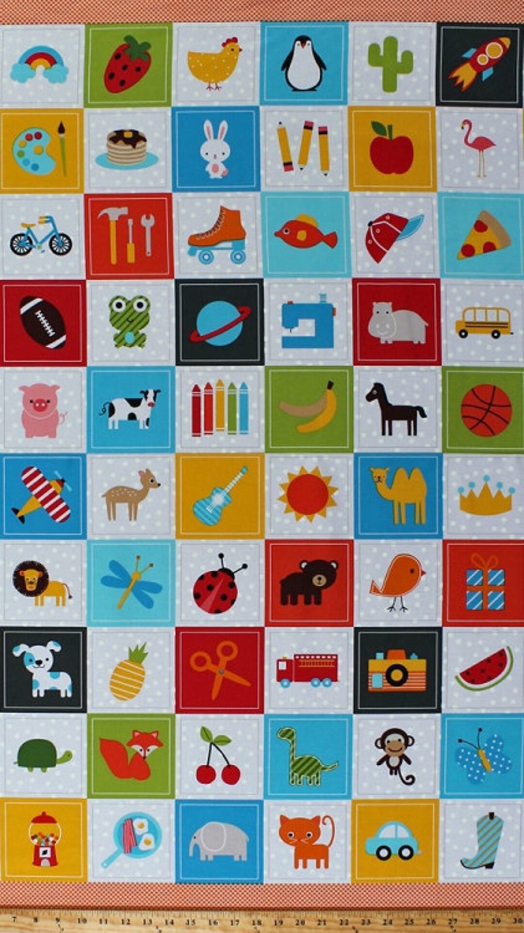 23.5" X 44" I-spy Panel I Spy Patches Pictures Squares Kids Children's ...