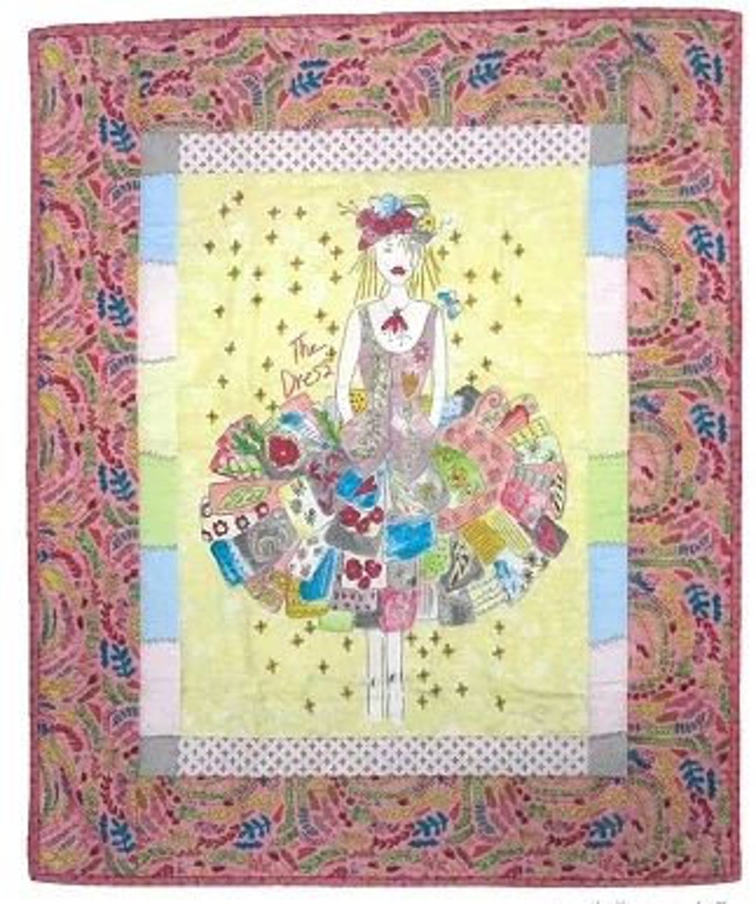 Quilt Kit - 25.5" X 30.5" the Dress Flowers Floral Girls Wall Hanging ...