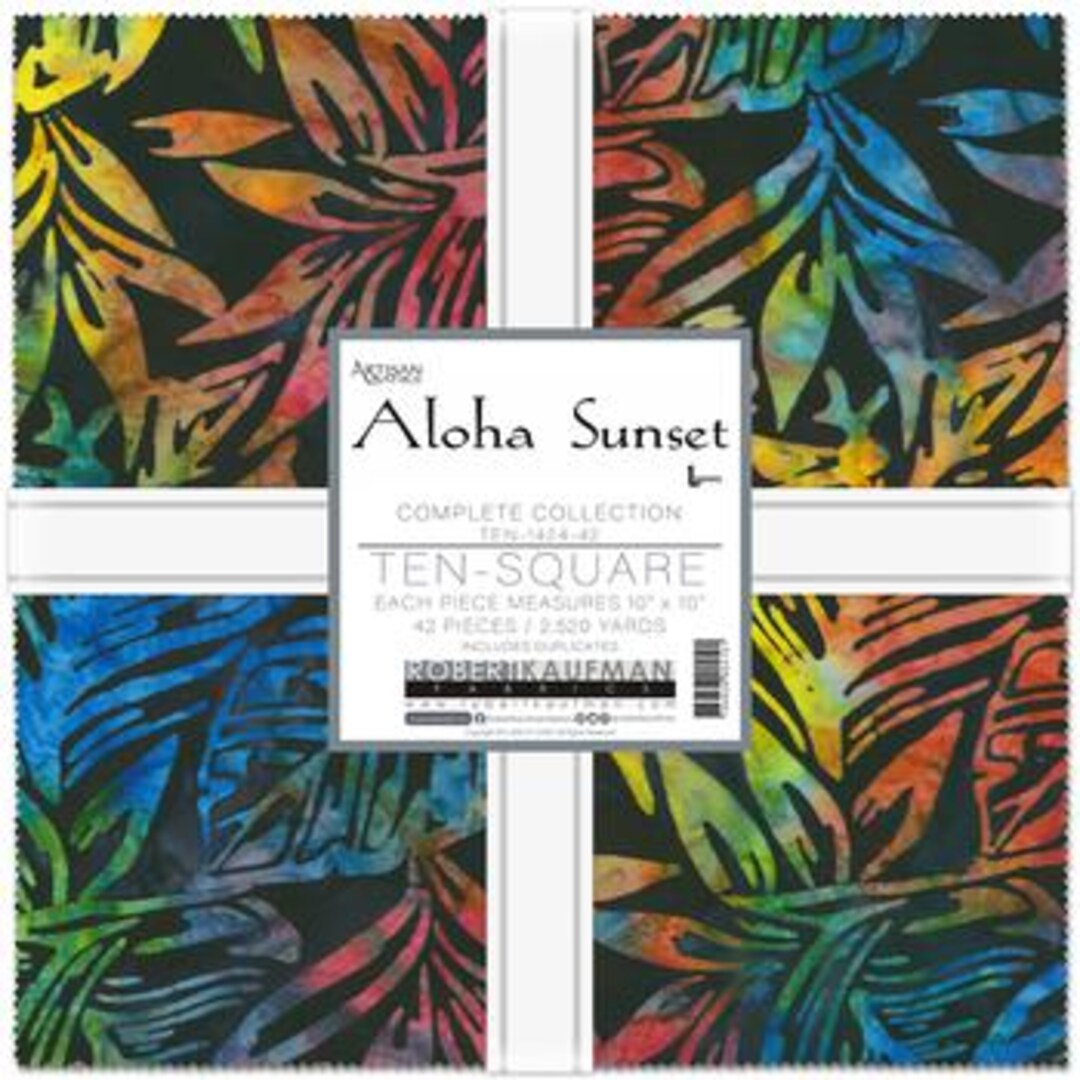 10" Layer Cake Squares - Artisan Batiks Aloha Sunset Complete ...