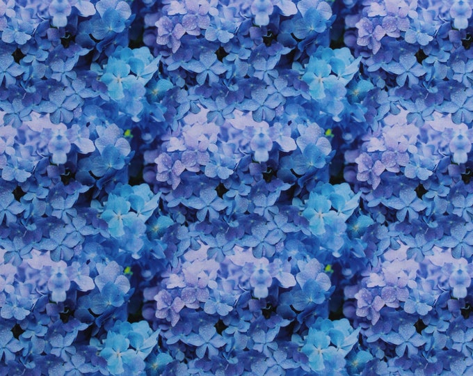 Hydrangea Fabric hydrangea on Skeleton Leaves by Linsart Hydrangea ...