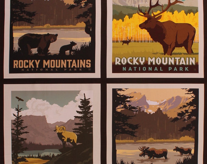 37 X 44 Panel Mountains Scene Lake Landscape Nature Travel National ...