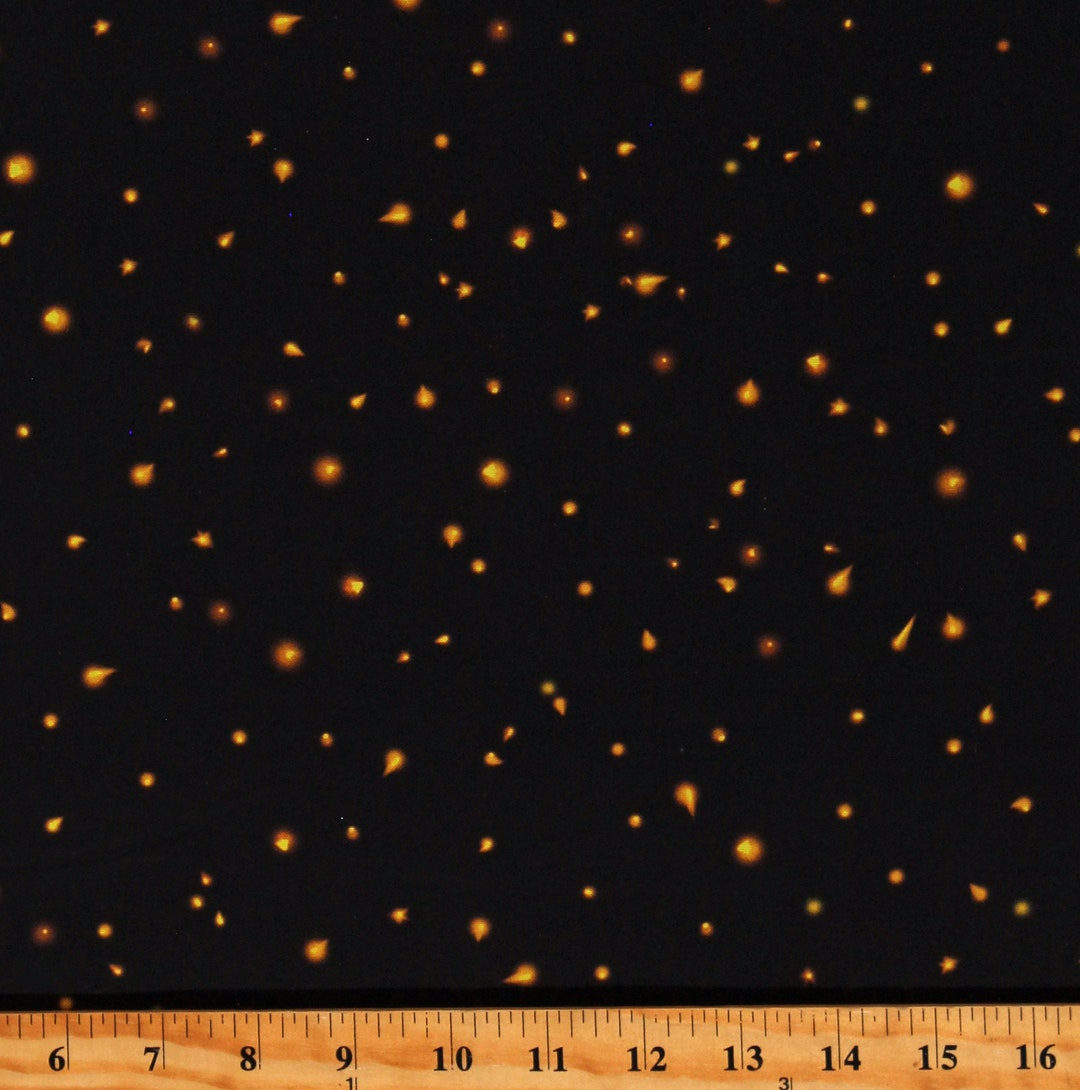 Cotton Fireflies at Night Firefly Nature Fantastic Forest Cotton Fabric ...