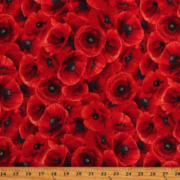 Poppy Fabric - Etsy