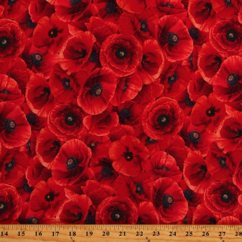 Poppy Fabric - Etsy