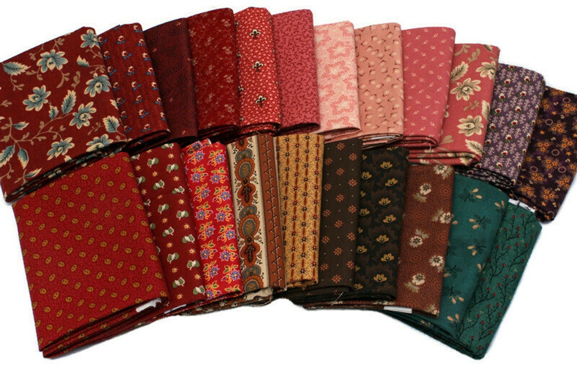 10 Fat Quarters - American Civil War 1800's Reproduction Quality ...