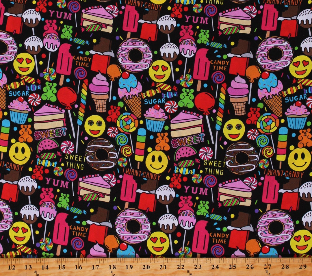 Cotton I Want Candy Candies Desserts Sweets Food Cakes Donuts Emojis ...