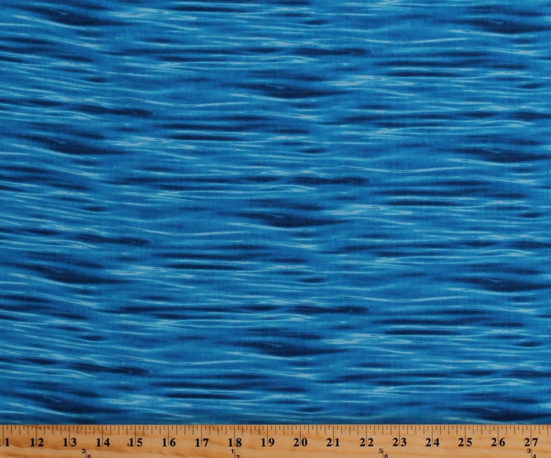 Cotton Water Waves Ripples Ocean Lake Landscape Medley Deep - Etsy