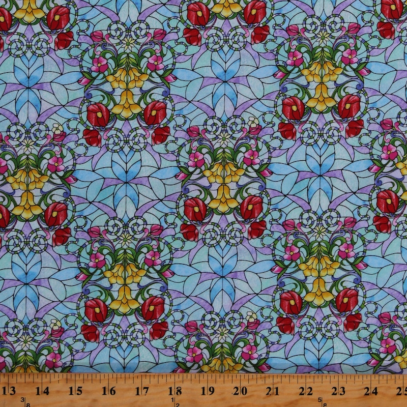 Stained Glass Fabric - Etsy