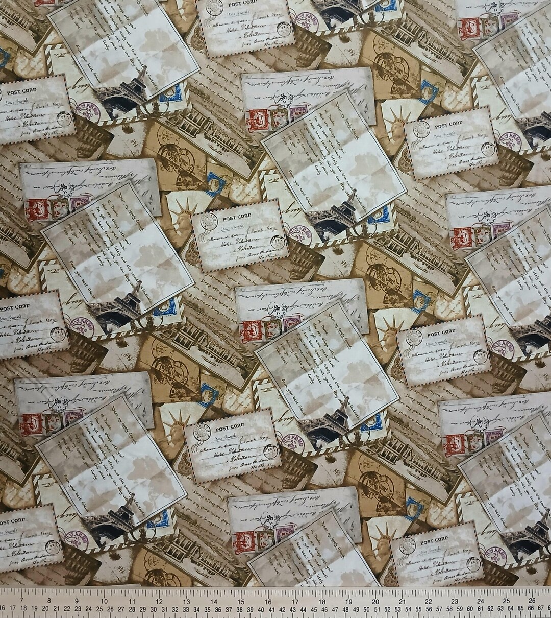 Cotton Dear Friends Letters Notes Post Address Postcards Stamps ...