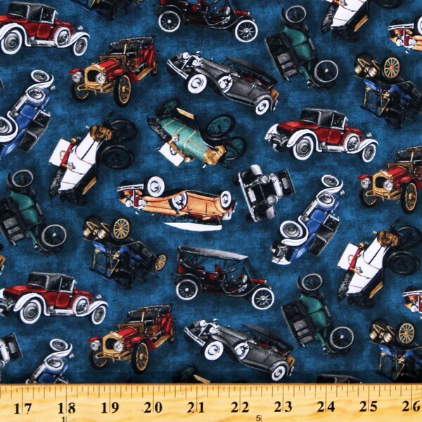 Vintage Car Fabric - Etsy