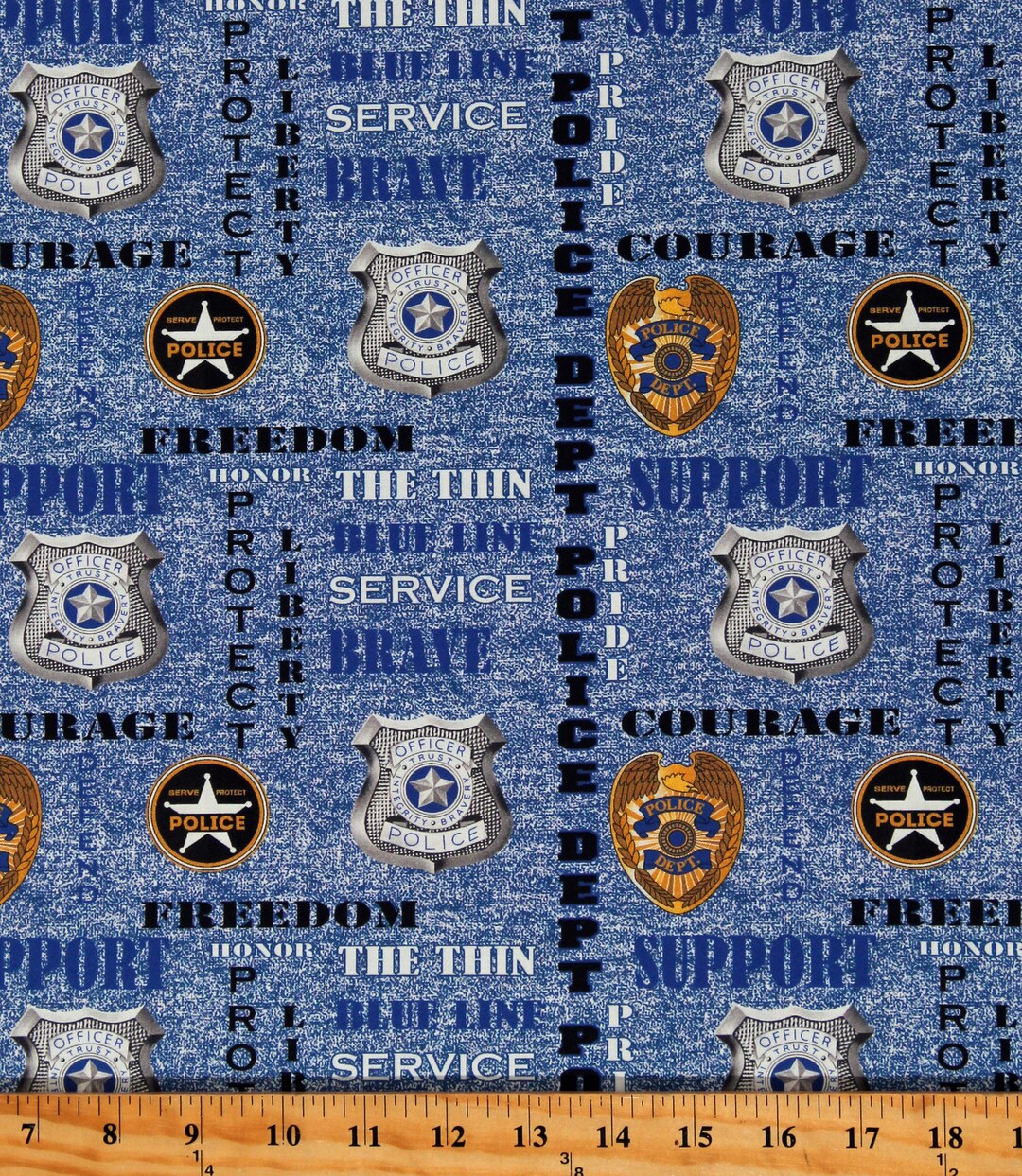 Cotton Police Department Support Officers Cops Words Military Prints ...