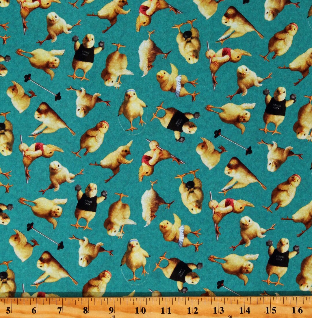Cotton Fitness Chicks Animals Baby Babies Exercise Weights Cardio ...