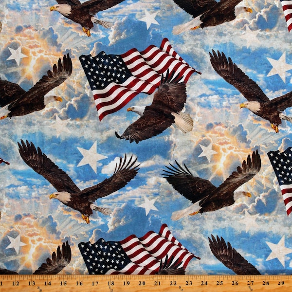 Patriotic Fabric - Etsy