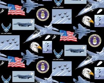 Air Force Print Fabric - Etsy