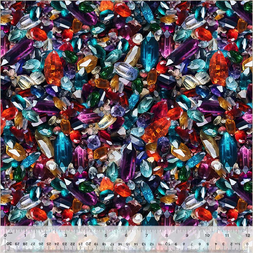 Cotton Gems Jewels Ruby Rubies Amethysts Shiny Facets Landscapes ...