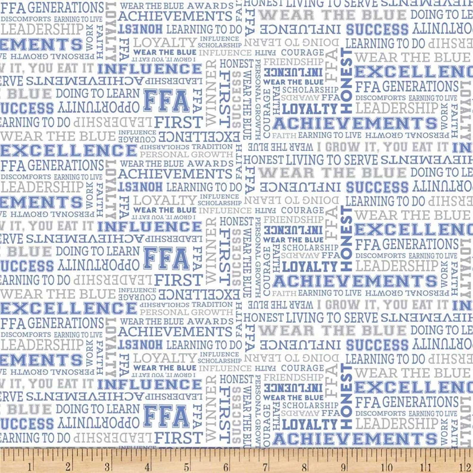 Cotton FFA Forever Blue Words Quotes Mottos Sayings Future Farmers of ...