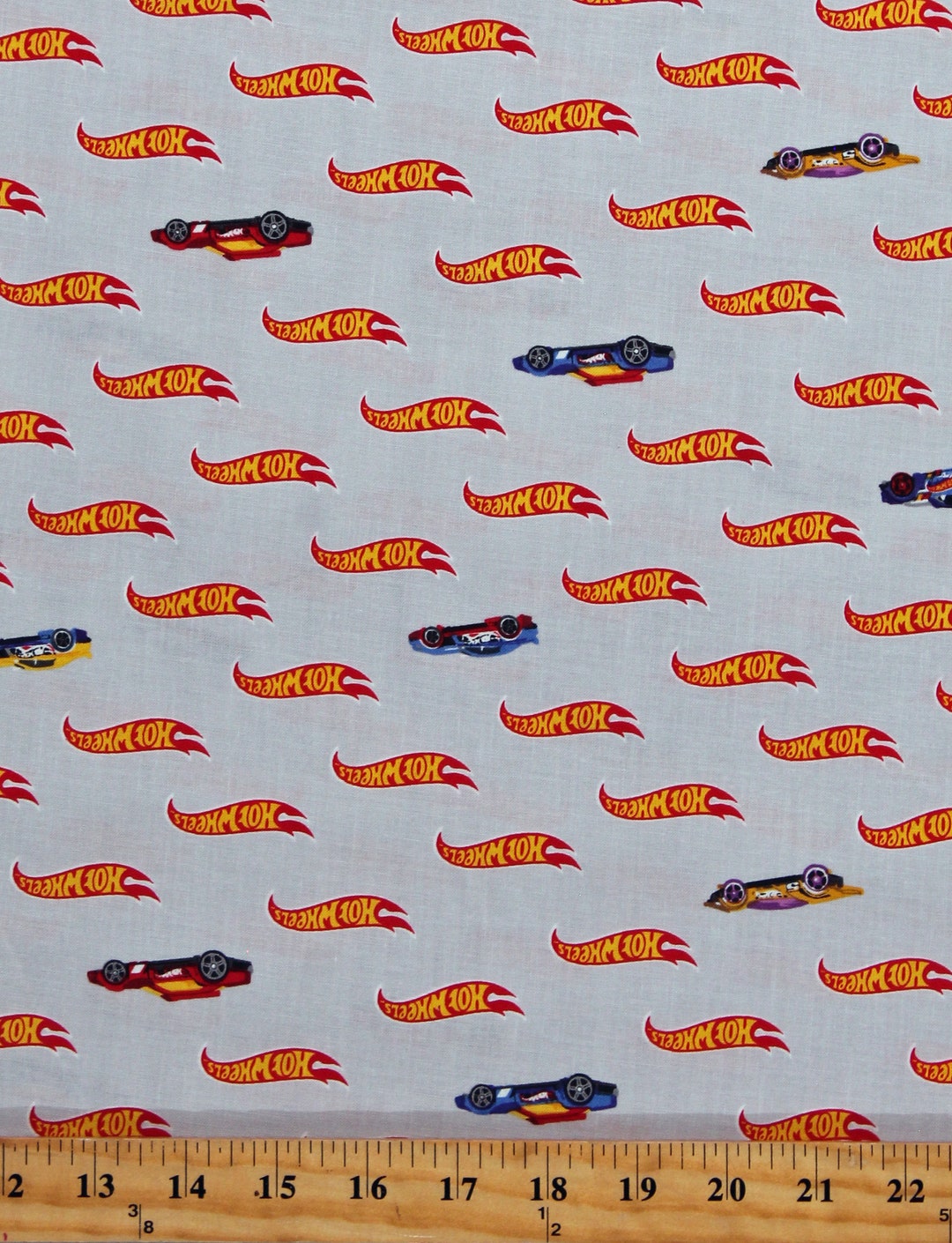 Cotton Hot Wheels Logos Diecast Cars Racecars Auto Racing Gray Cotton ...