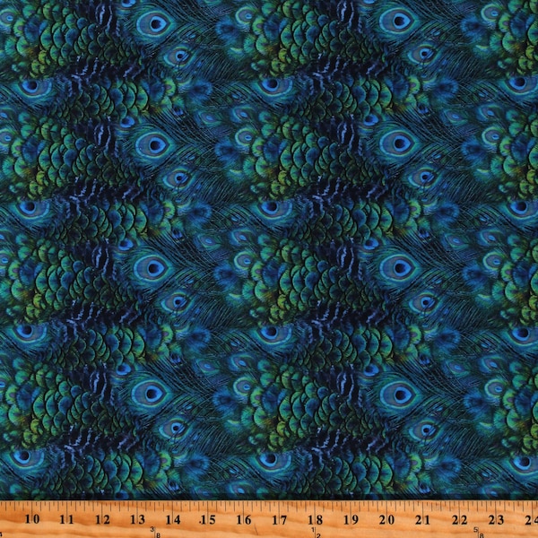 Peacock Fabric - Etsy