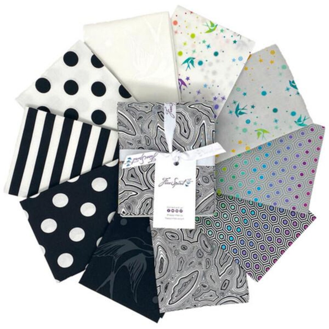 Fat Quarter Bundle Tula Pink True Colors Graphite Freespirit 10 Count ...