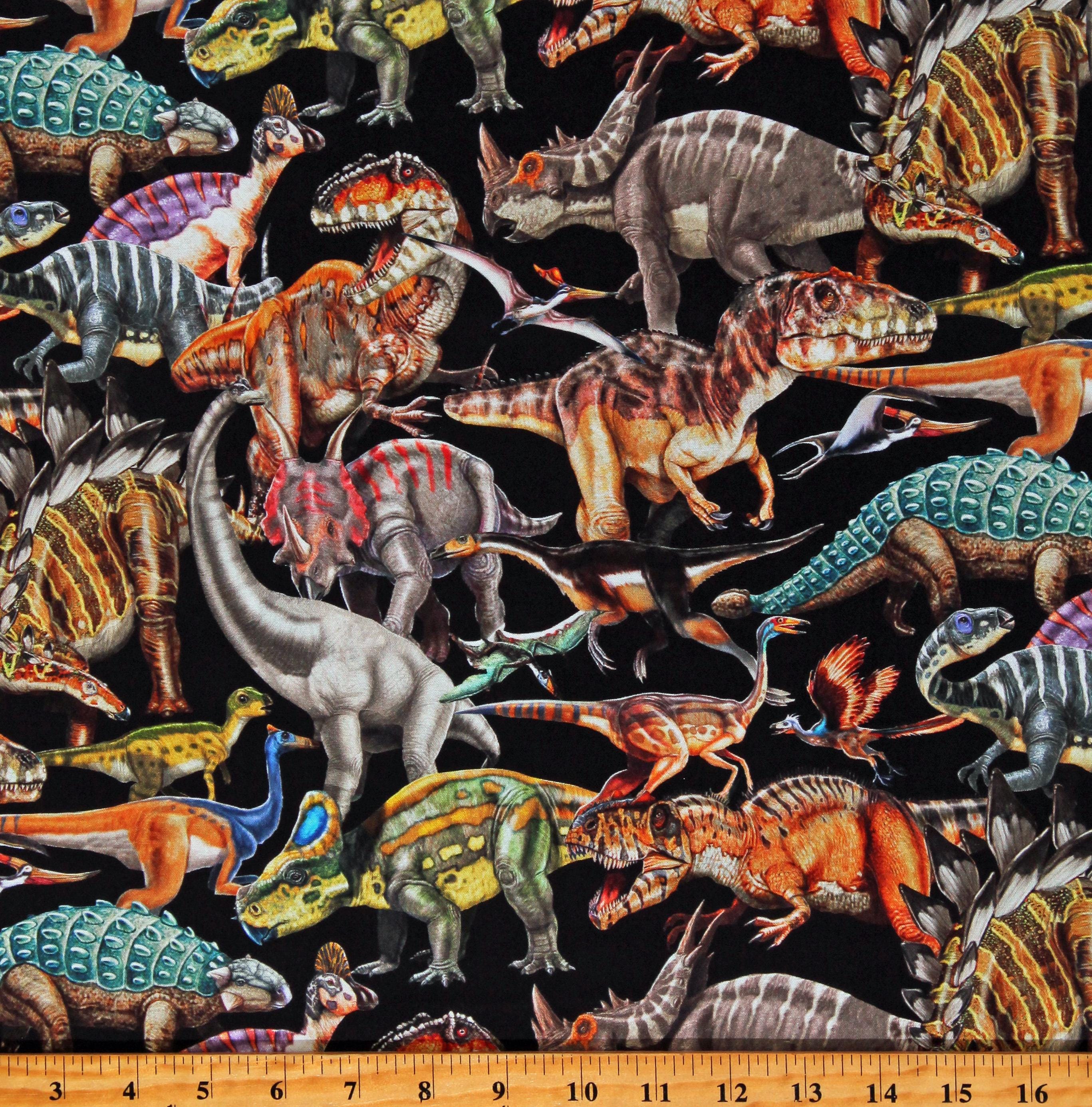 Dinosaur cotton fabric store