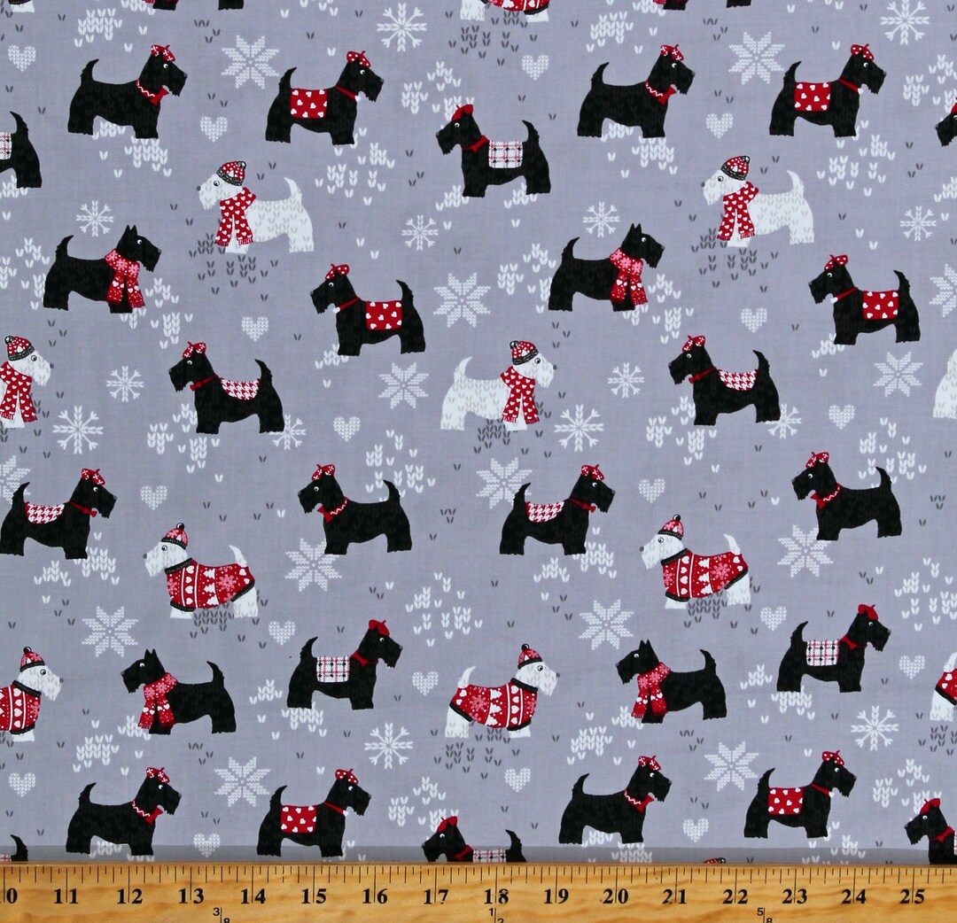 Cotton Scottie Friends Scottish Terriers Scotty Dogs Snowflakes Winter ...