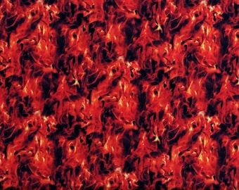 Fire Flame Faces Fabric Funky Flames by Amber Morgan Fire - Etsy