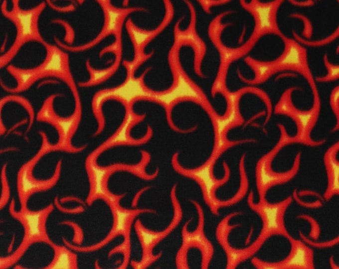 Blue and Yellow Flames Fabric by the Yard Fire Fabric Hold - Etsy
