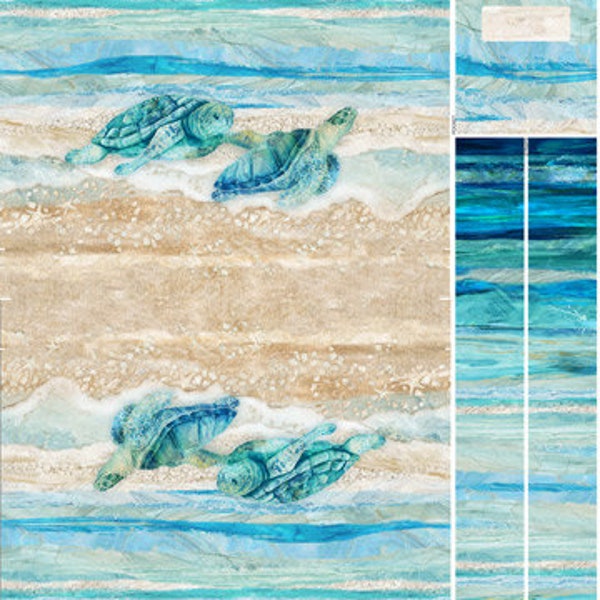 Turtle Bay Panel Fabric - Etsy