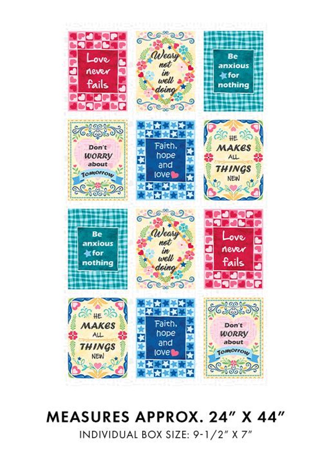 24" X 44" Panel up Words Endless Multi Bible Verses Words Scripture ...