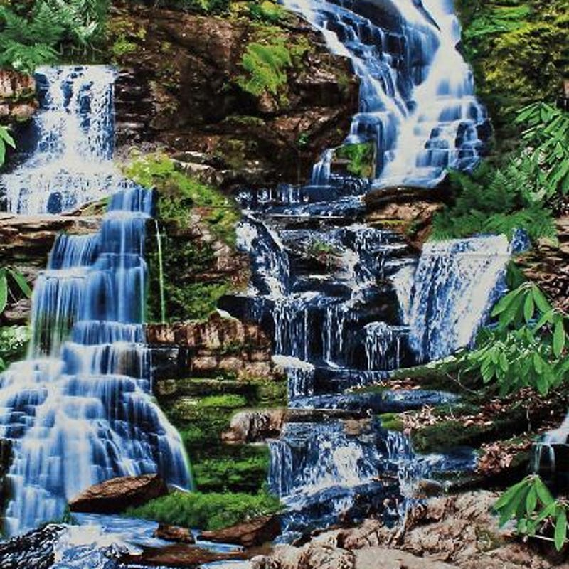 Waterfall Fabric - Etsy