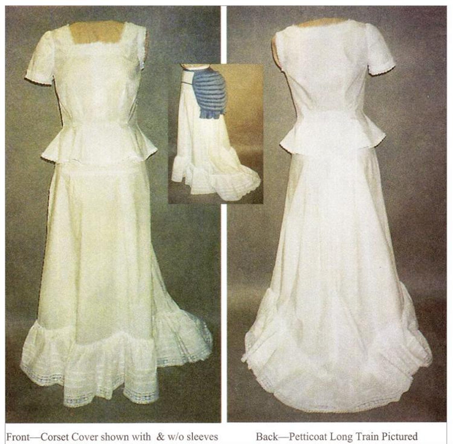 Ladies Victorian Corset Cover Petticoat & Bustle Sewing Pattern #102 ...