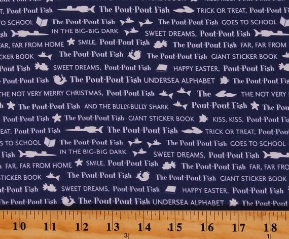 Cotton the Pout-pout Fish Book Words Icons Kids Children's | Etsy