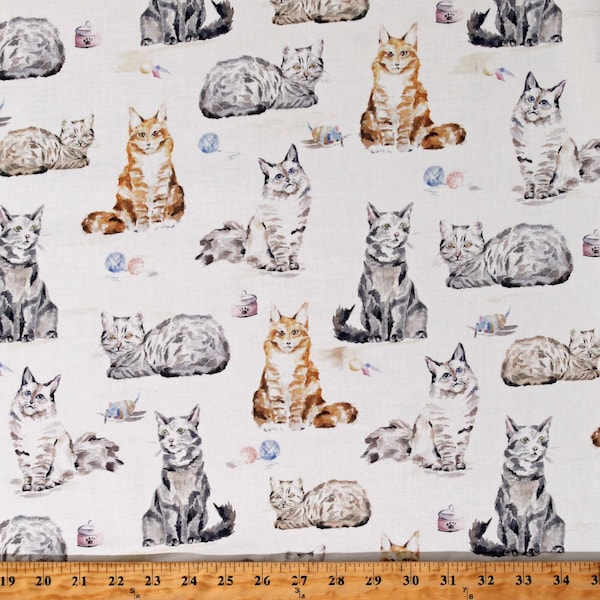 Cat Cotton Fabric - Etsy