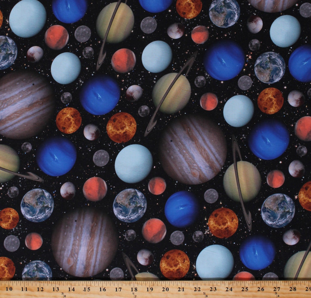 Cotton Realistic Planets Stars Solar System Outer Space Astronomy ...
