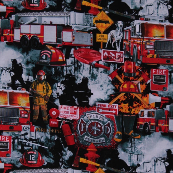 Fireman Fabric - Etsy
