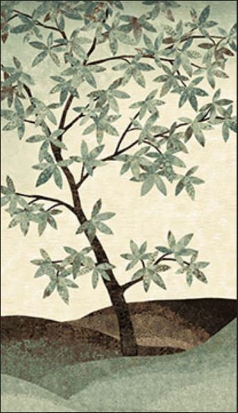 23.5" X 44" Panel Artisan Spirit Shimmer Tree Echoes Nature Gold ...