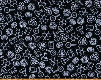 Pi Day Nerd Fabric by the Yard Pieces of Pi black by Robyriker Nerdy Pi ...