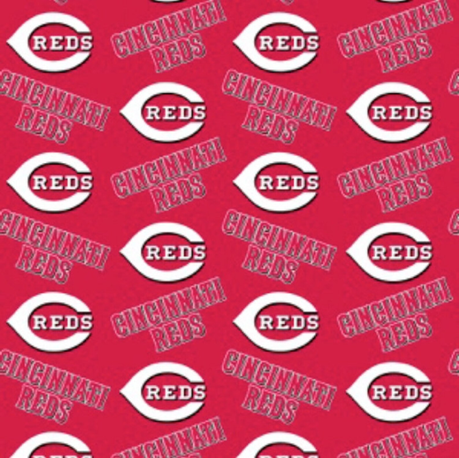 Cotton Cincinnati Reds on Red MLB Baseball Sports Team Cotton | Etsy