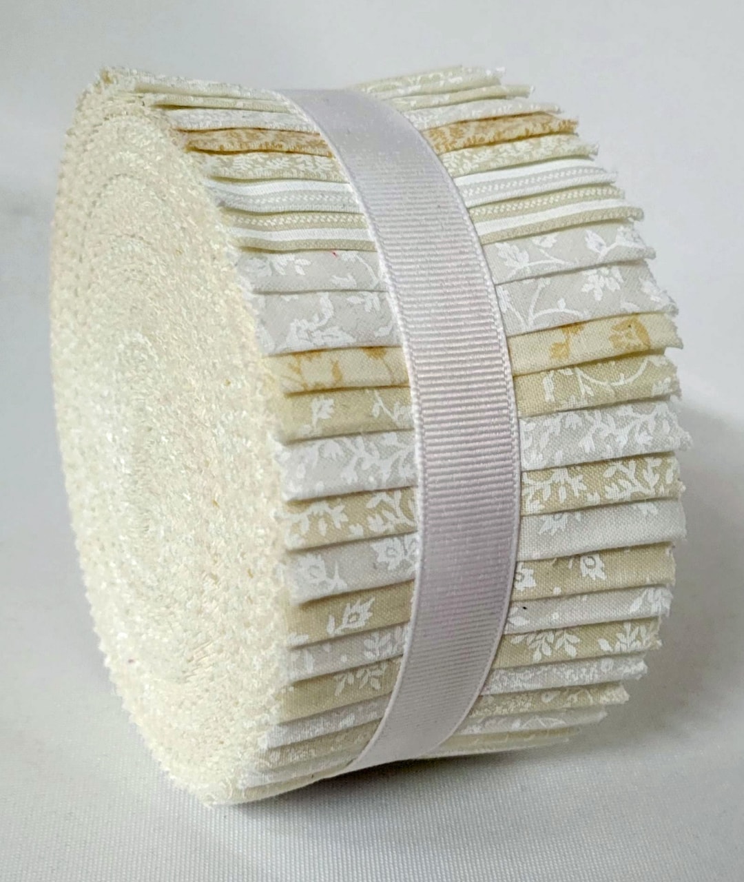 Jelly Roll Neutral Miniature Prints Quilting Cotton Strips 2.5" Roll up ...