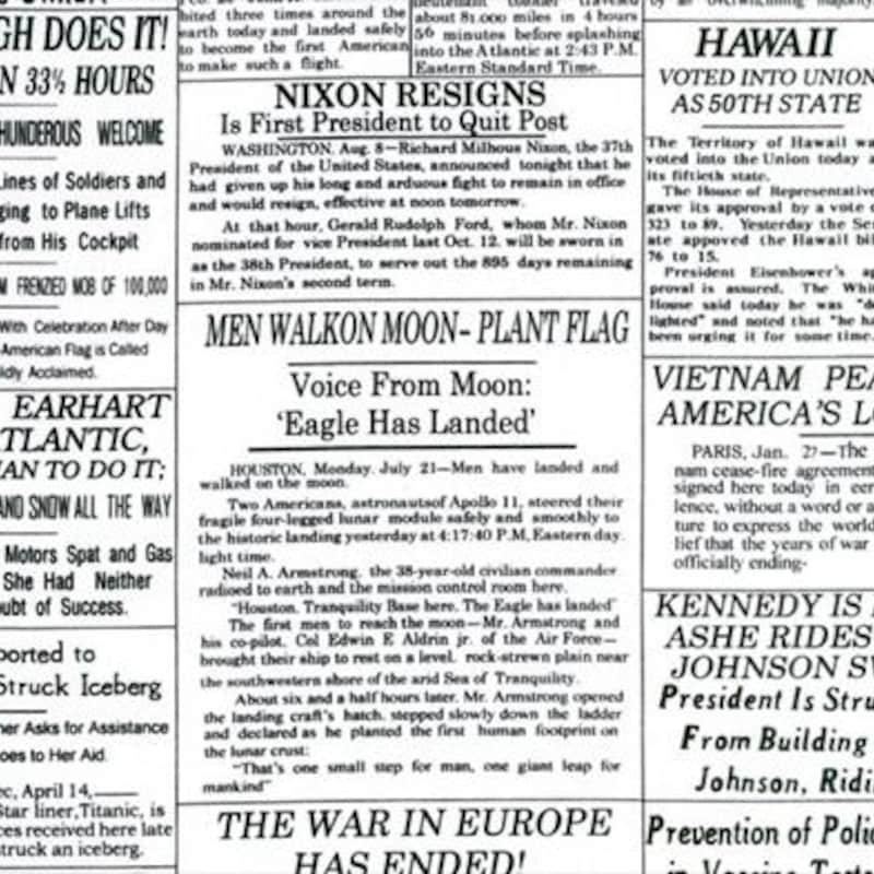 Newspaper Fabric - Etsy